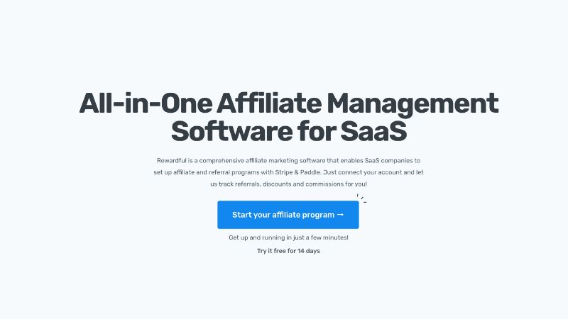 Rewardful All-in-One Affiliate Management Software for SaaS! - Web ...